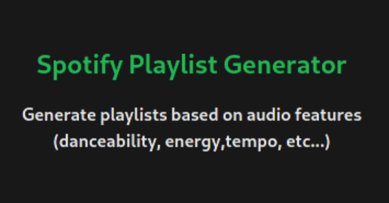 GitHub - matievisthekat/spotify-playlist-generator: A web app to generate playlists base on song ...
