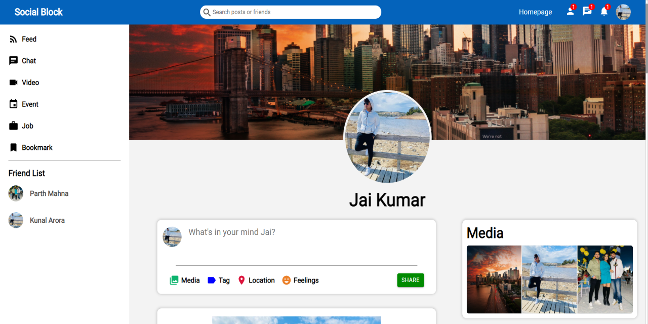 GitHub - JaiKumarOfficial/social-block: MERN Full-stack social web app