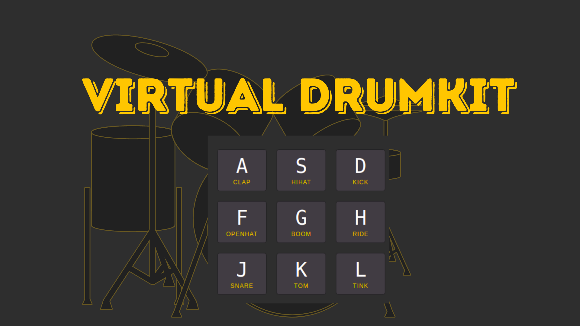 GitHub - error404-sp/Drum-kit: A virtual drum-kit web app that can be played with mouse as well ...