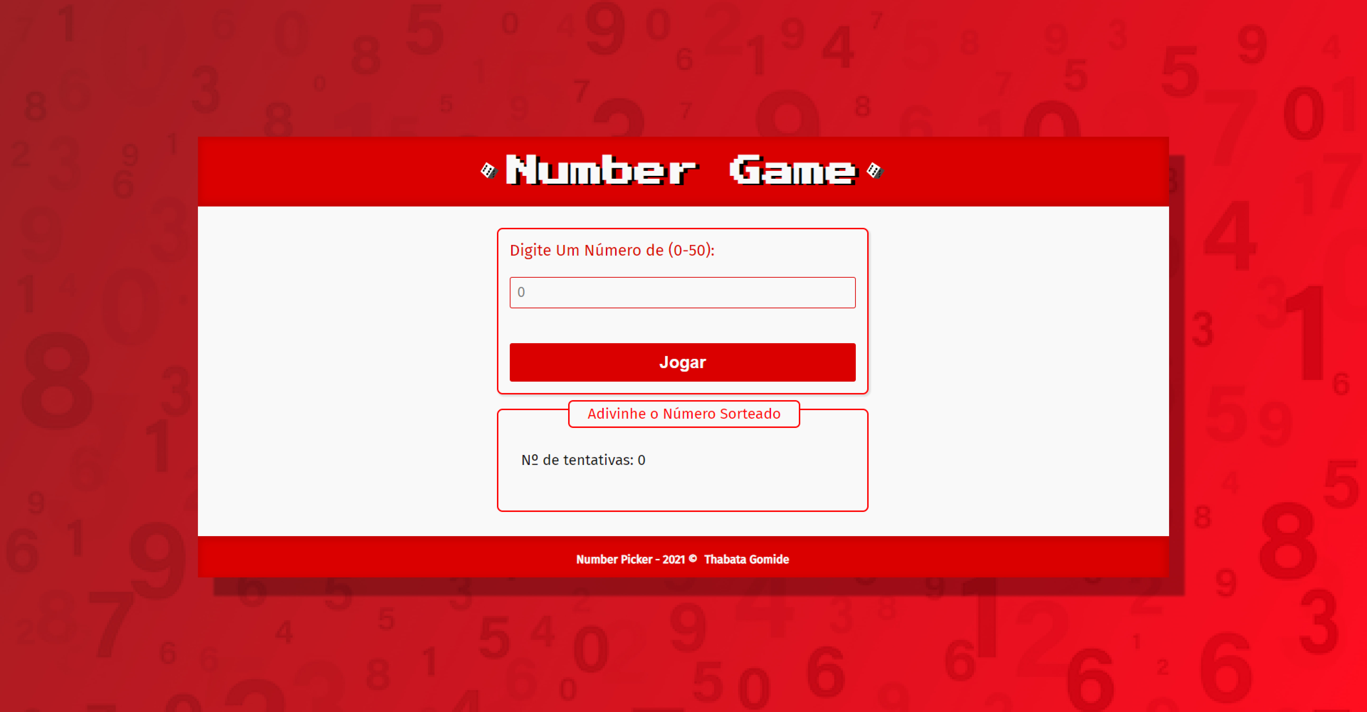 GitHub - ThabataAmanda/numbergame: Segundo Projeto Curso Udemy. Adivinhe qual número o site está ...