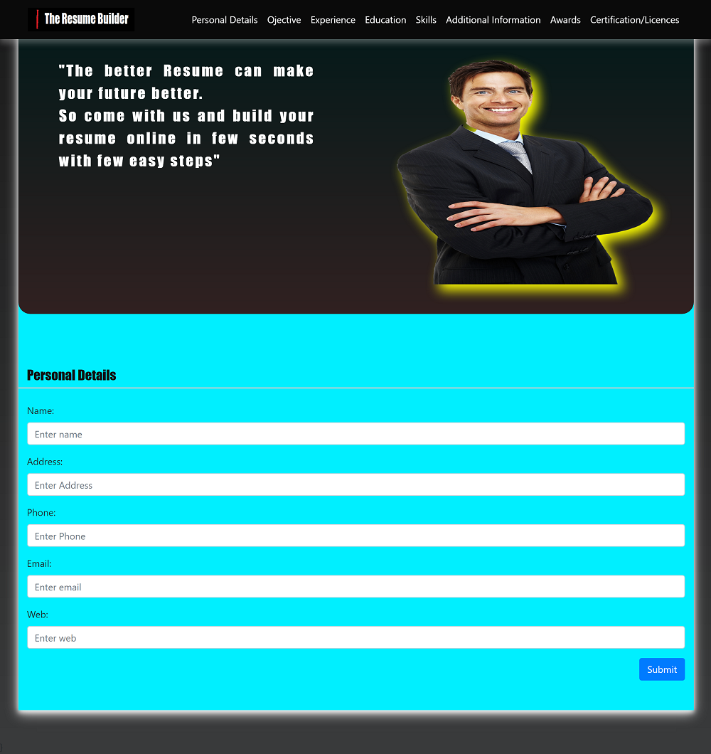 Github Gaharadies Resume This Is For Resume Building Application