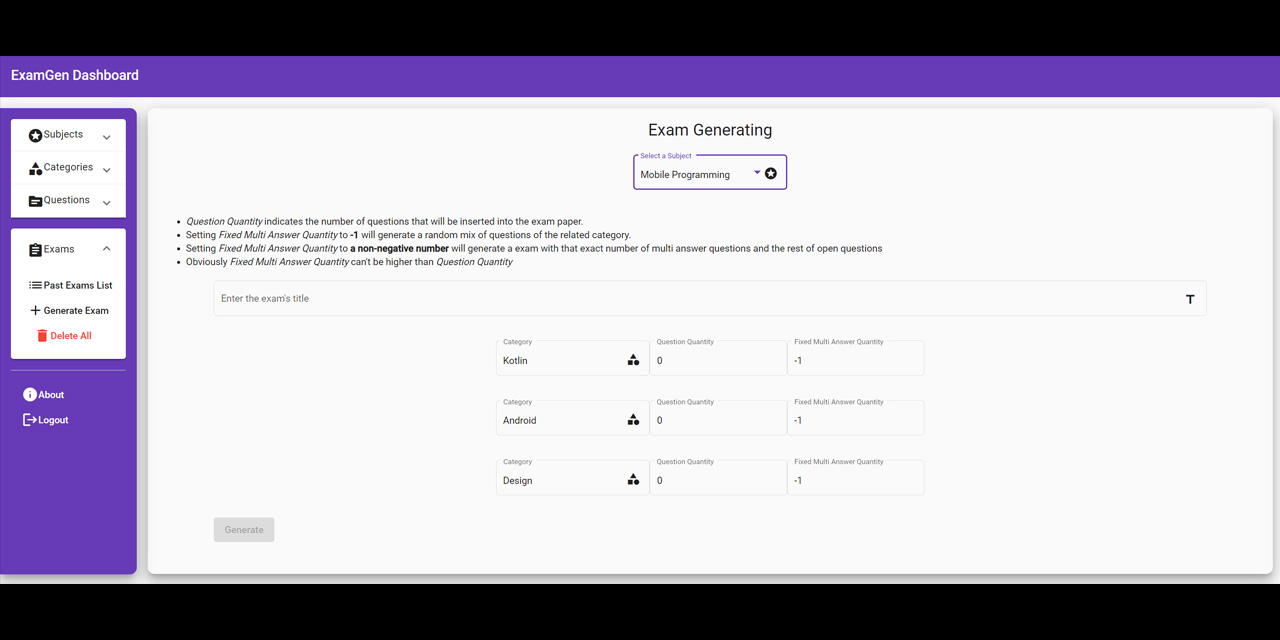 GitHub - LightDestory/ExamGen: An attempt to create a exam paper generator using new stuff ...