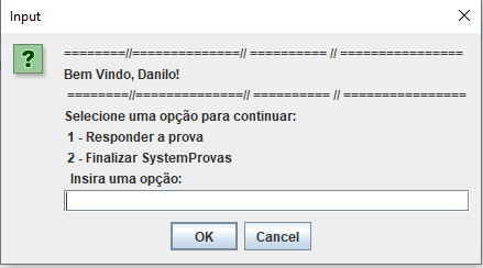 GitHub - DaniloVRocha/SystemProvas: Sistema de provas em POO sem conexão com um banco de dados