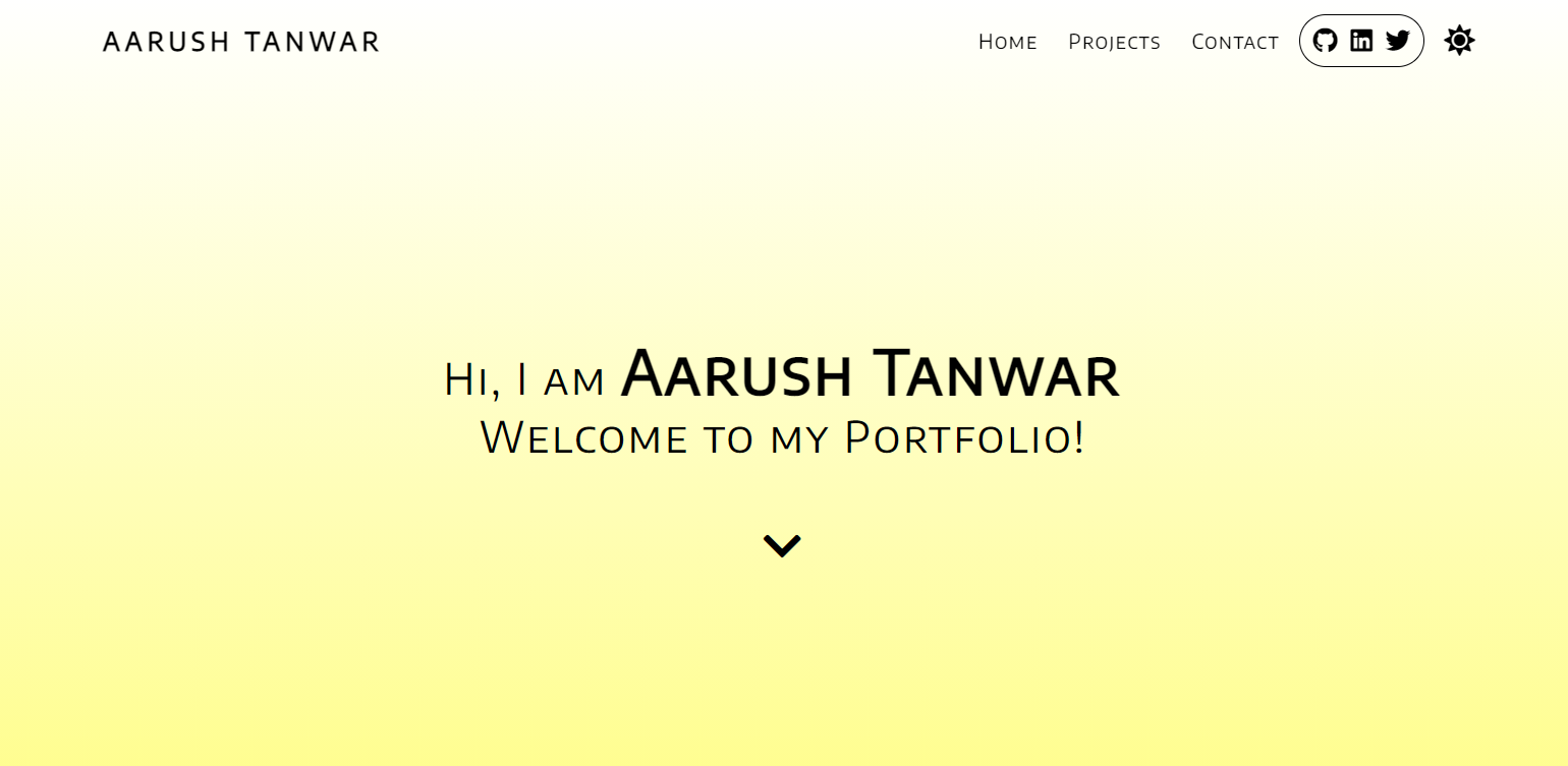 Github Thisisaarush Portfolio