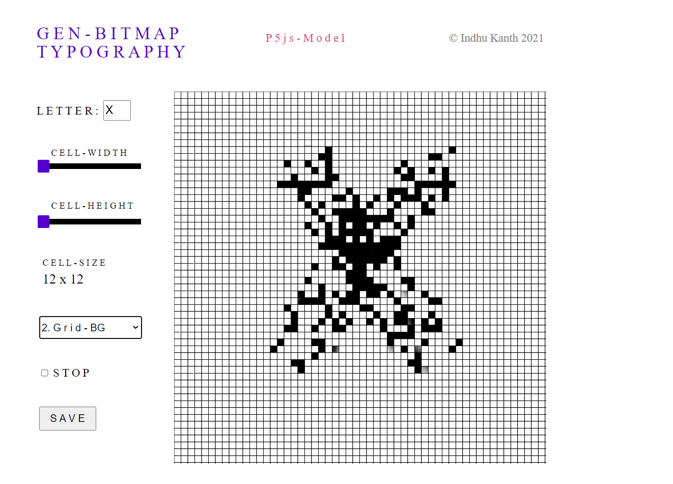 GitHub - Beingink/Generative-Bitmap-Typography: A parametric pixel ...