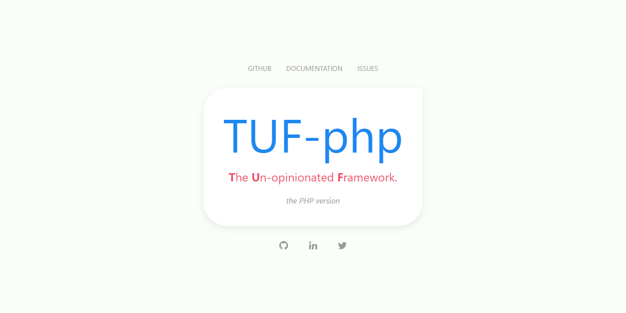 GitHub - iservicesinc/tuf-php: The Un-opinionated Framework