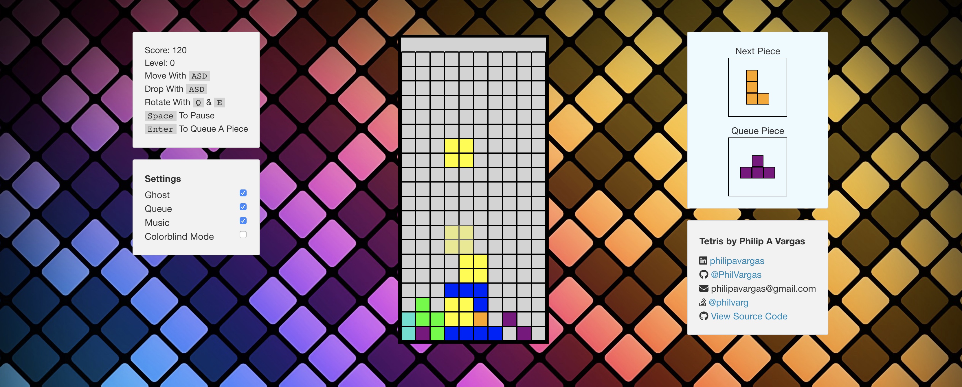 GitHub PhilVargas tetris Use React TypeScript RxJS To Code Tetris