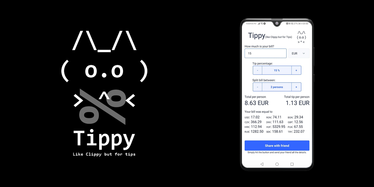 GitHub - alyn3d/tippy: Tip calculator. Split bill between people. See ...