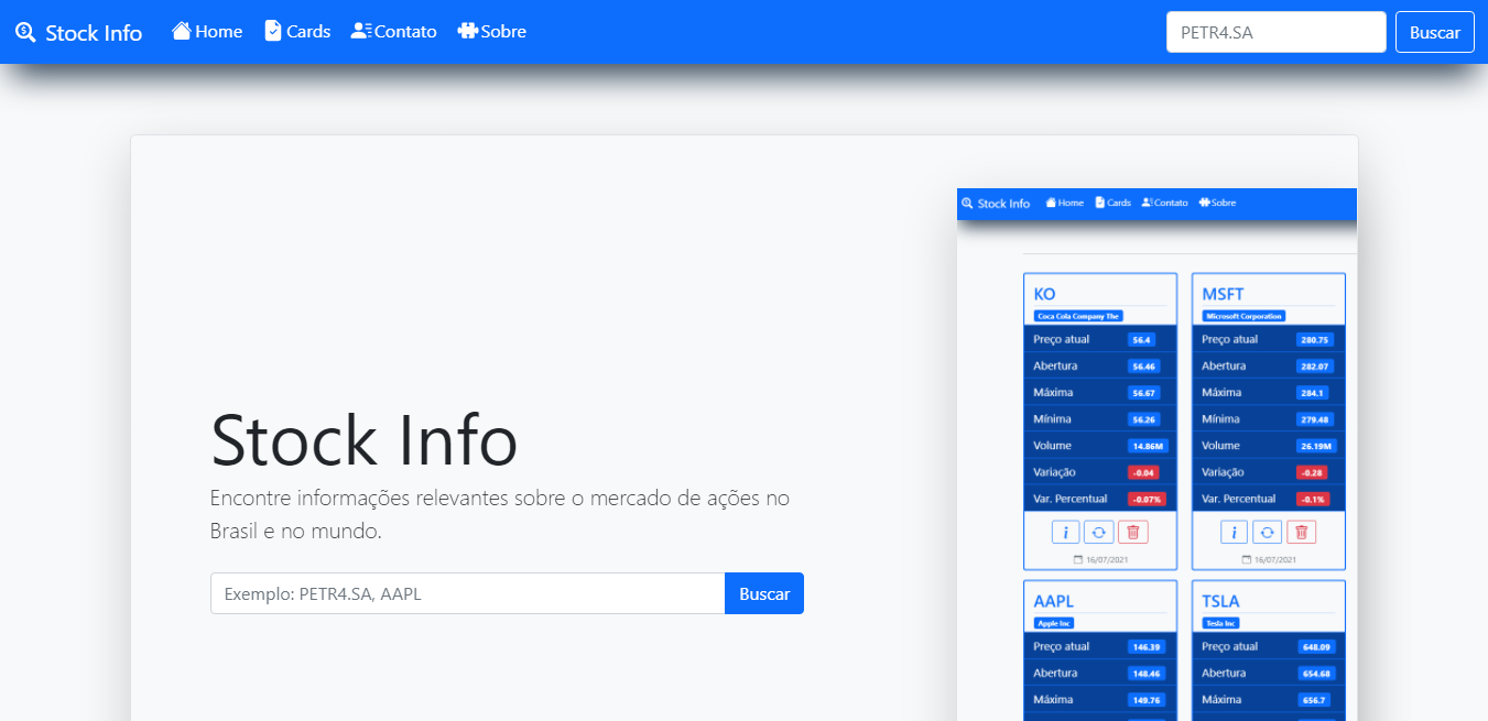 GitHub - marckesin/Stock-Info-App: App para obter informações do ...