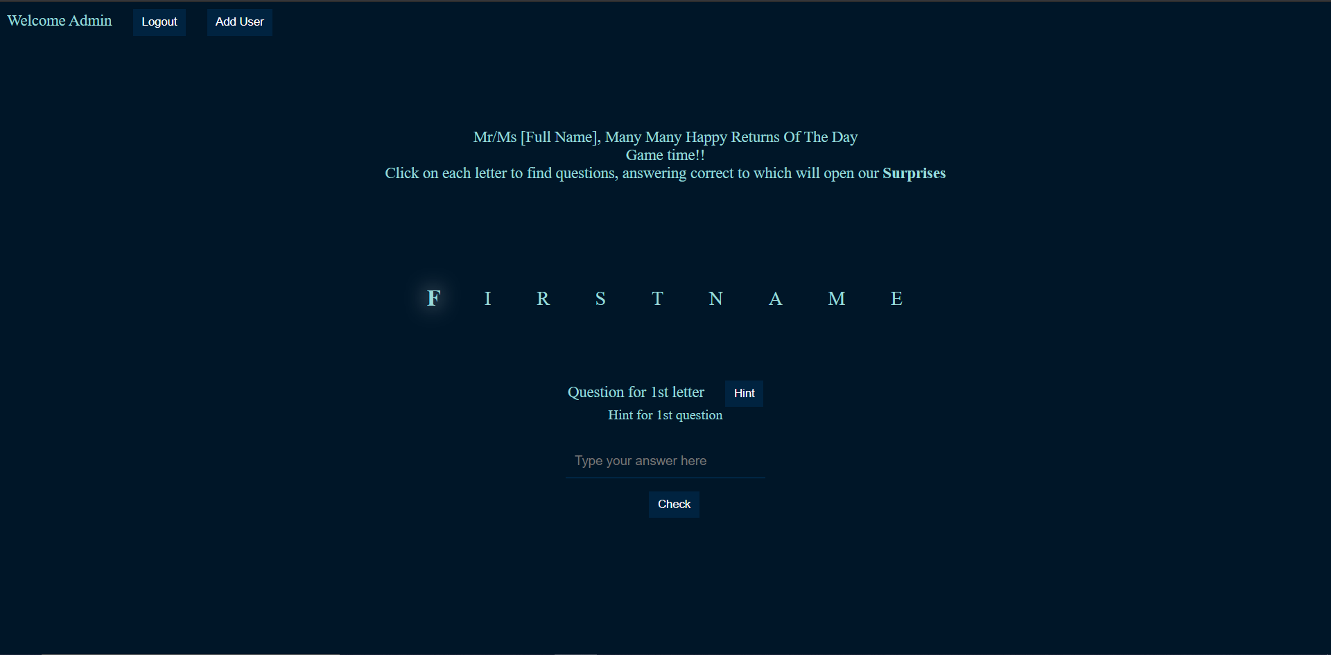 GitHub - Surprise-Template/bdayTemplate: Template for creating Birthday ...