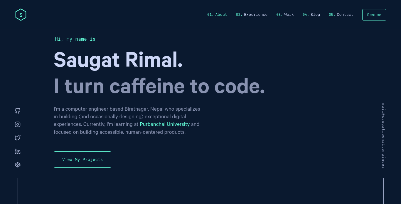 GitHub - saugat-rimal/Personal-Portfolio-Website: The website saugatrimal.com.np built with ...
