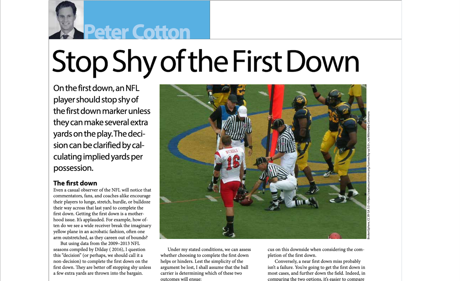 GitHub - microprediction/firstdown: NFL first down strategy