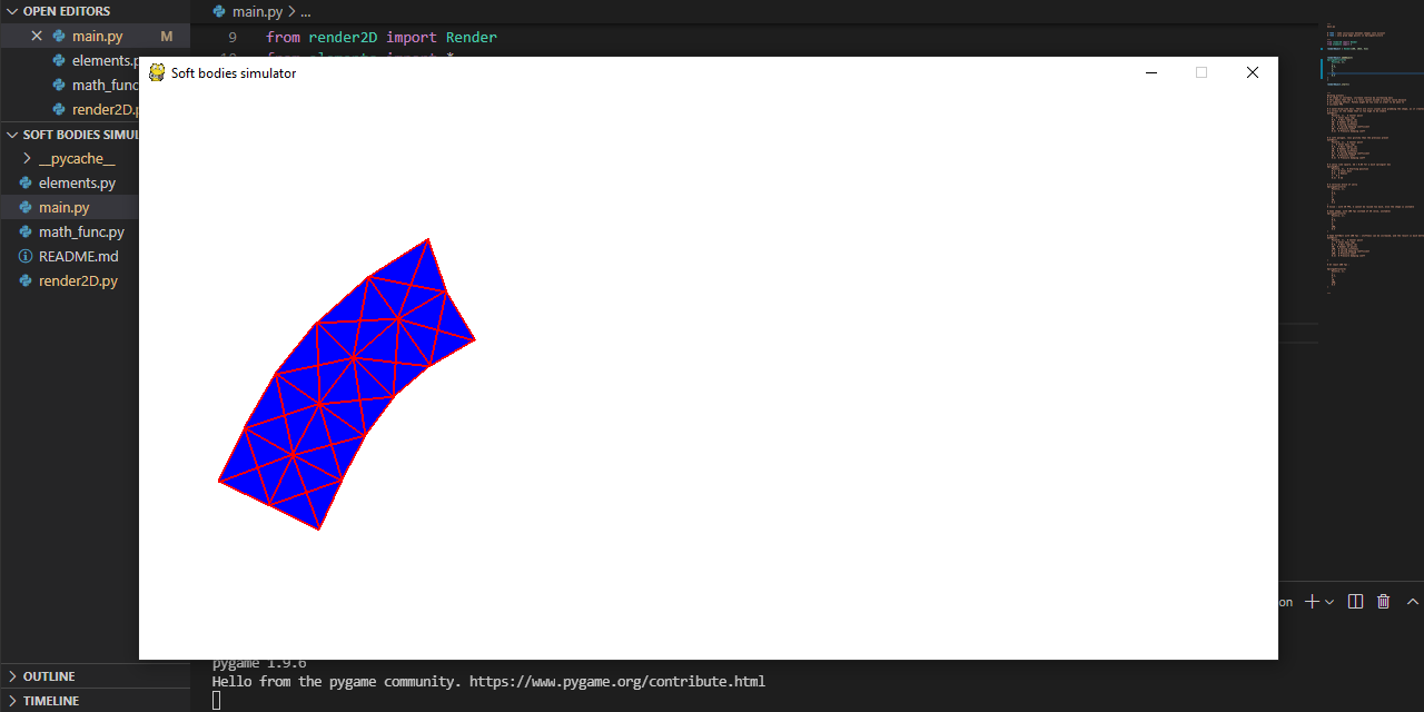 GitHub - GnRlLeclerc/Soft-Bodies-Simulator: Soft Body Simulation using python with numpy and ...