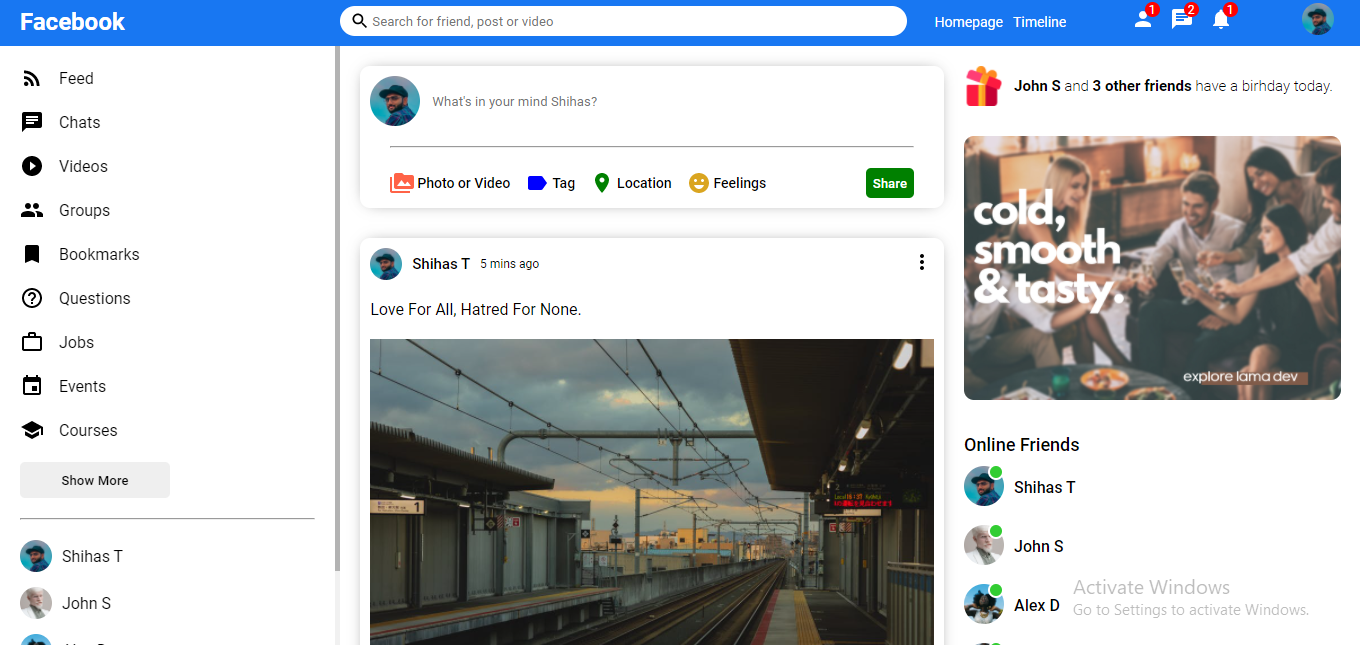 GitHub - shihastz/Facebook-UI: Facebook UI
