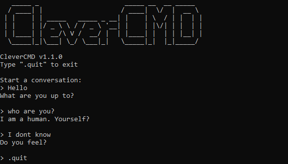 GitHub - parzival-space/clevercmd: A NPX package to interact with Cleverbot