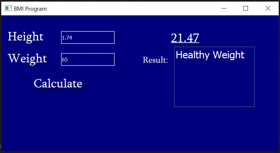 GitHub - Tolgahan20/Bmi-Program-With-User-Interface