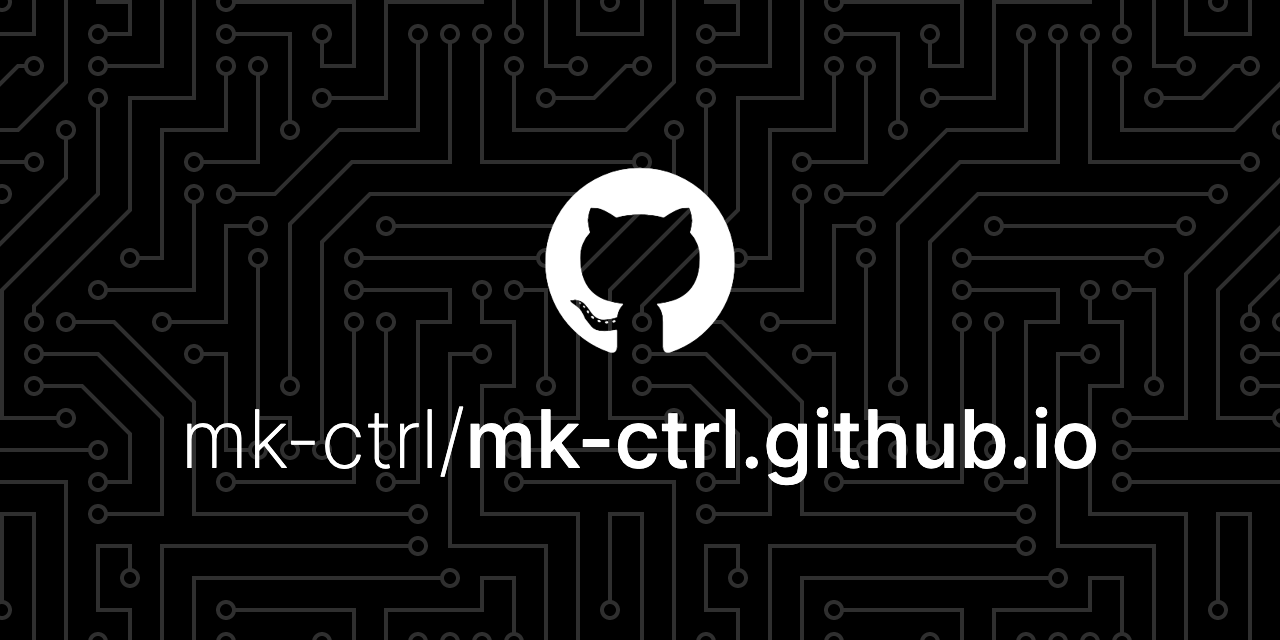 Github Mktheitguy Mk Ctrl Github Io Simple Portfolio Site