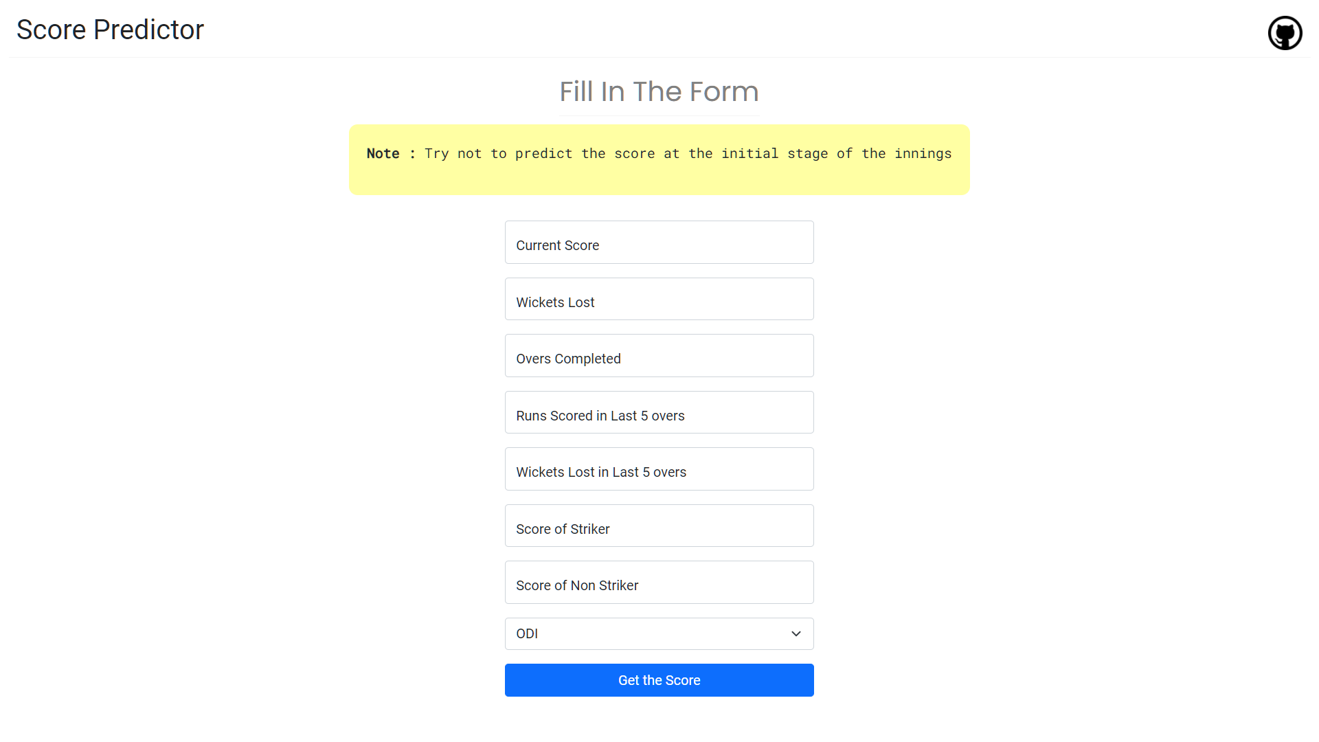 GitHub - ashishsurya/flask-score-predictor: A simple web app that ...