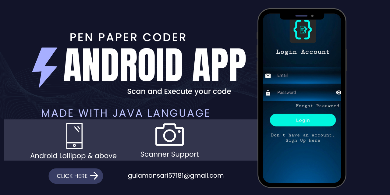 GitHub - gulamansari57181/Pen-Paper-Coder-Android-App: It as an Android ...