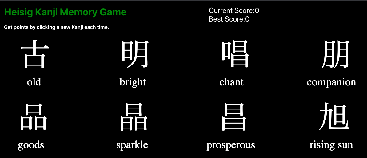 GitHub - erinjaym/memory-card: Simple memory game created using React