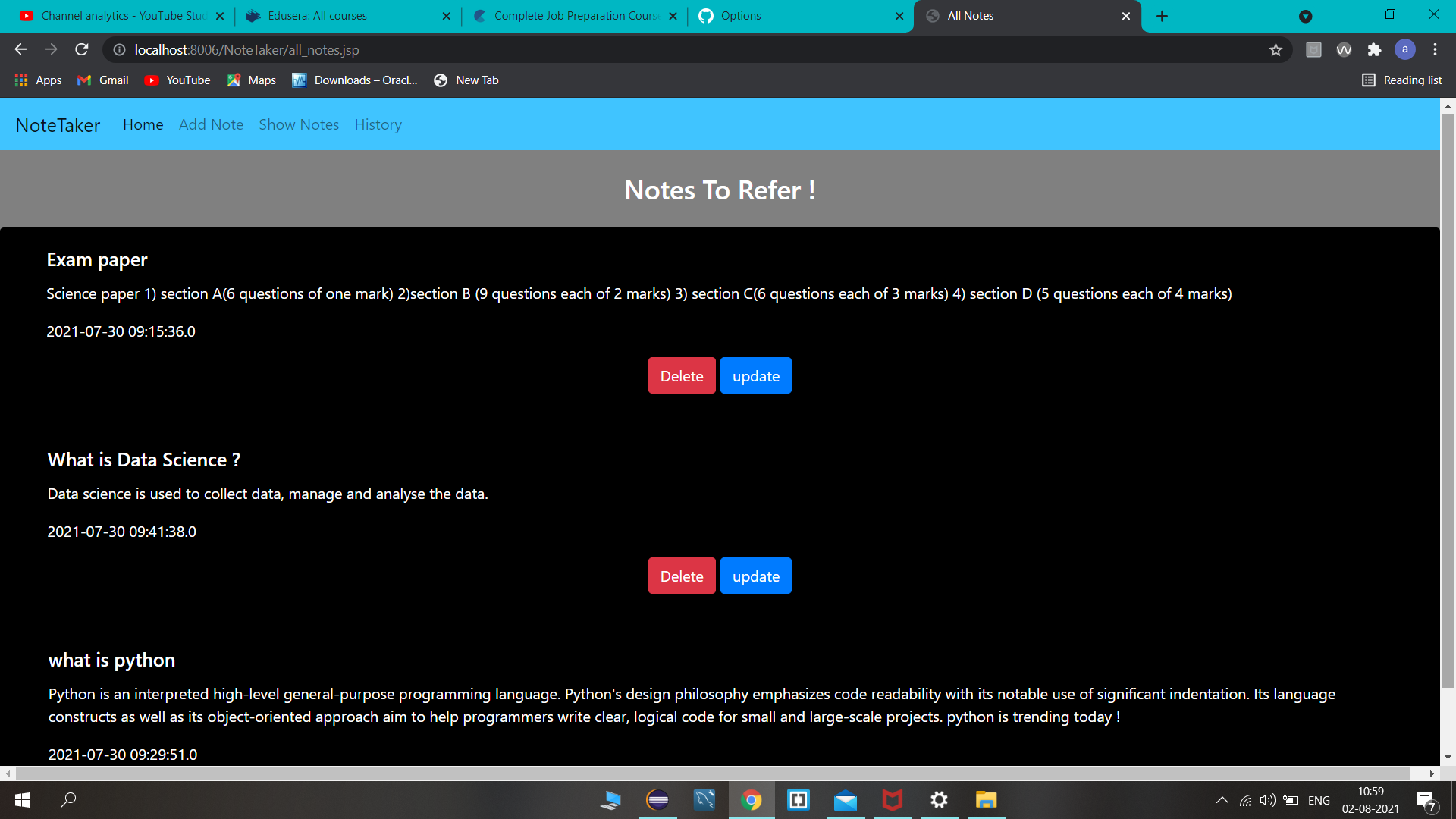 GitHub - AdilWadhwania/Note-Taker: You can add the notes which are ...
