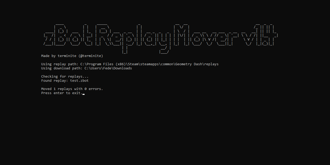 GitHub - terminite1/zBot-Replay-Mover: moves zbot replay files into the replays folder!