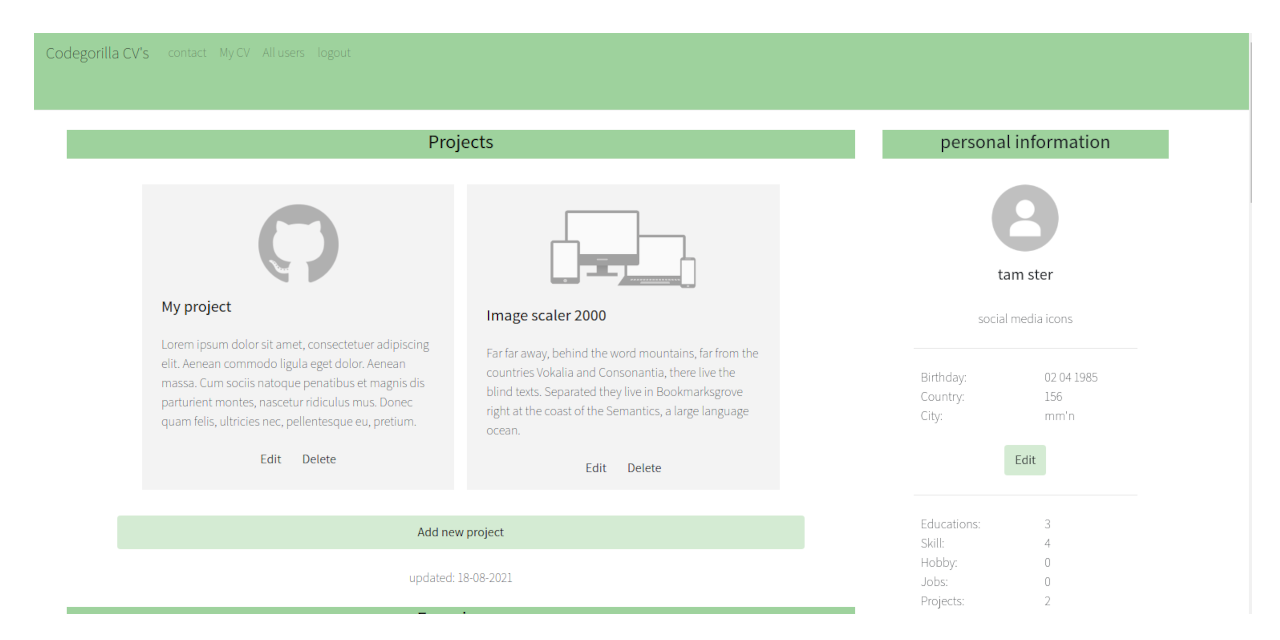 GitHub - tvkvds/Bootcamp-cg_framework: CRUD site to share your CV