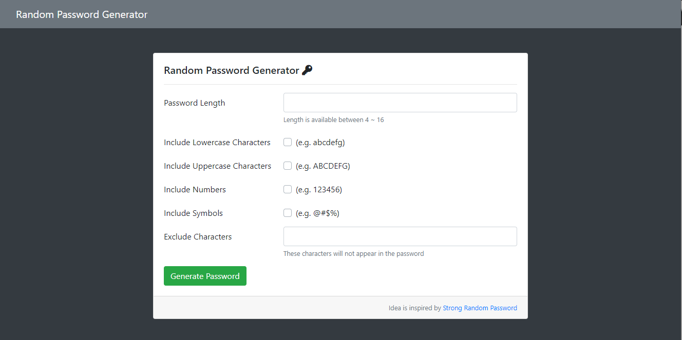 Github Meimeiys Passwordgenerator This Is A Web App That Helps You Generate Random Password