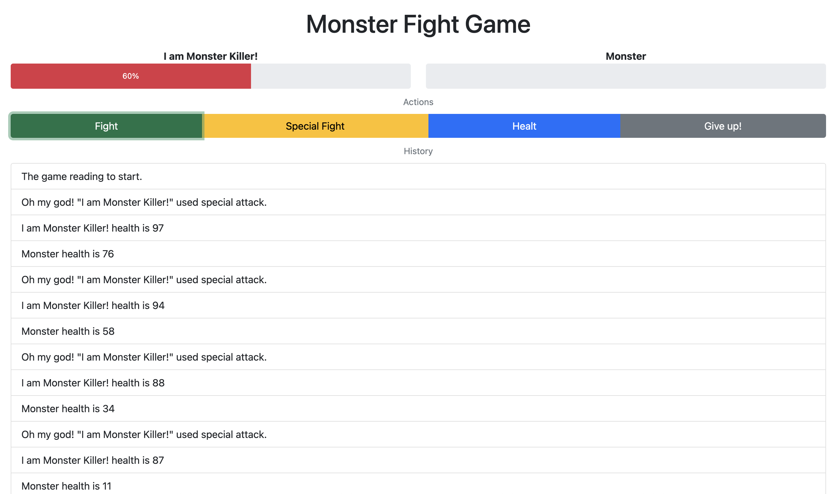 GitHub - onursonmez/vue-monster-game: Vue js basic monster game