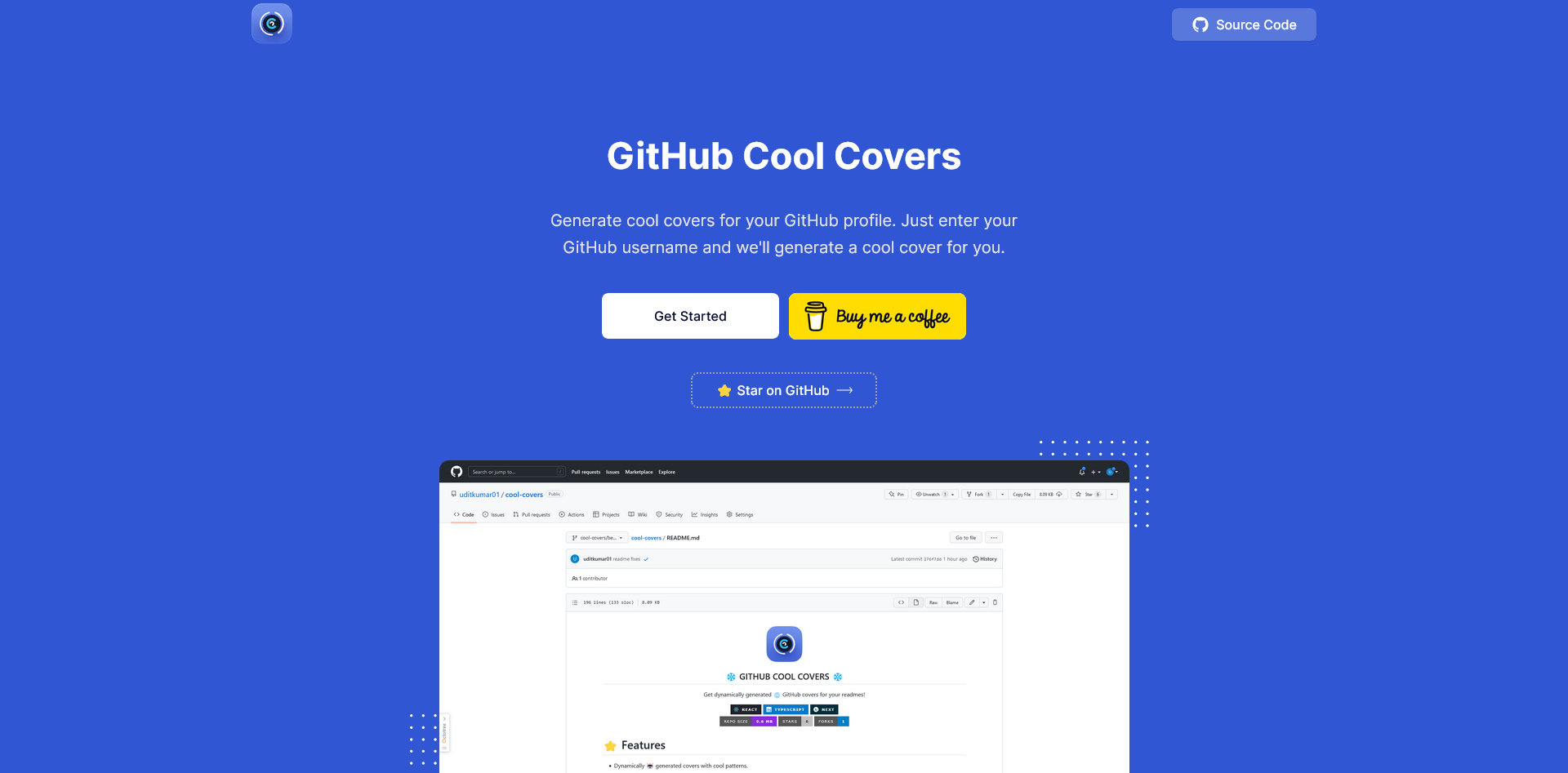 GitHub - uditkumar01/cool-covers: Get dynamically generated 🌐 GitHub covers for your 📄 readmes