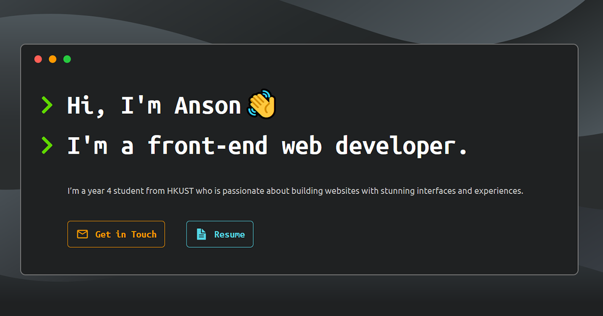 GitHub - AnsonH/personal-site-v2: Second iteration of my personal ...
