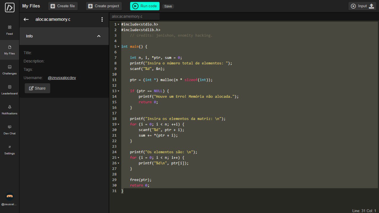 GitHub - ZeusXaloc-Dev/memory_allocationn: Um Pequeno Programa para ...