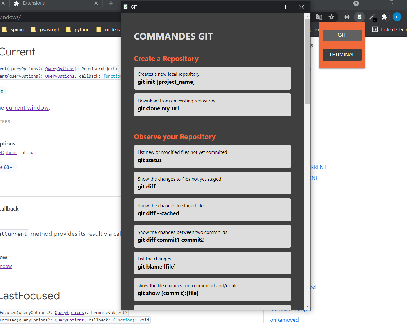 GitHub - regola-Tacens/cheatSheets: cheatsheet chrome extension