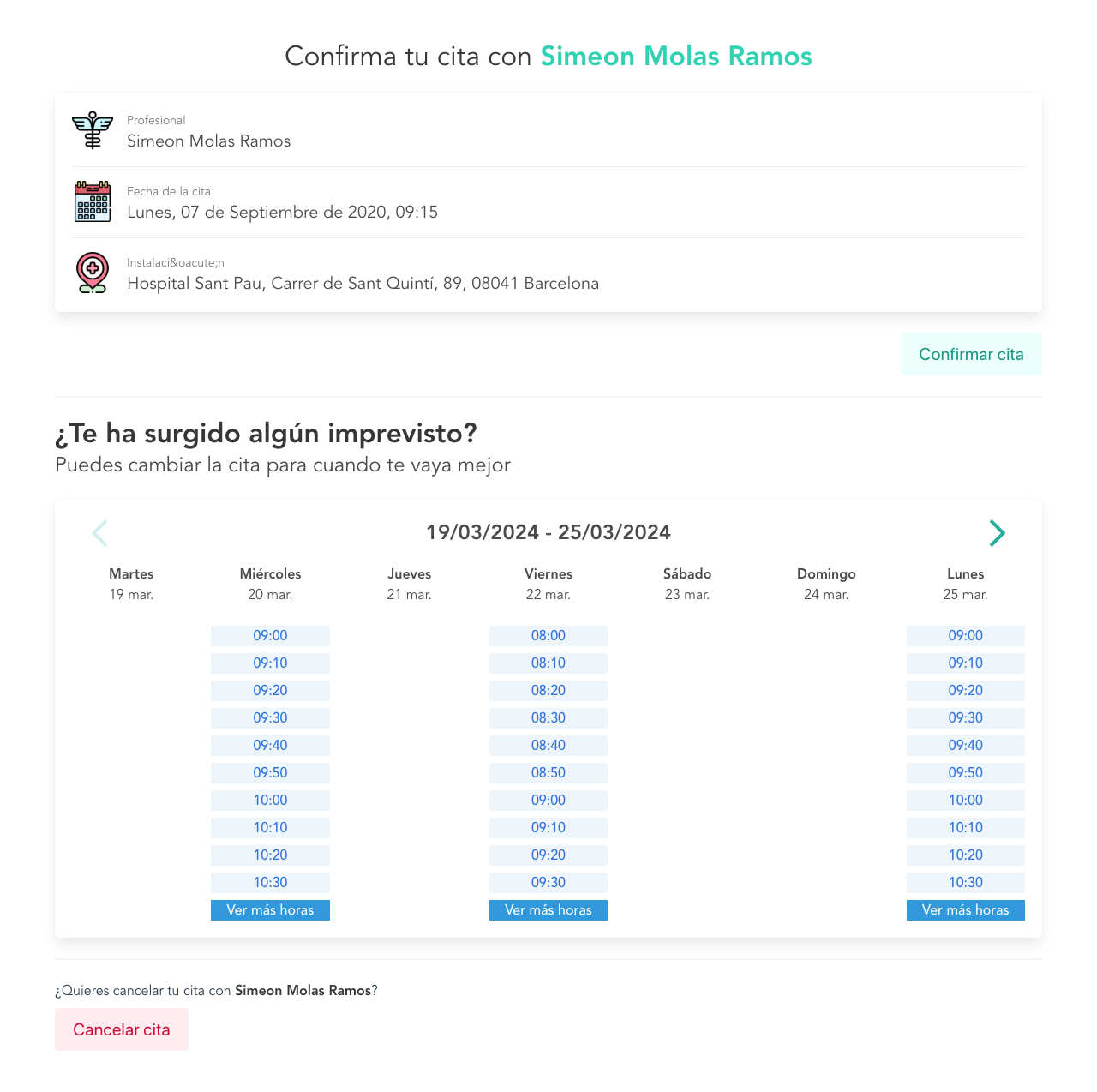 GitHub - christianjtr/docplanner-appointment-picker: Basic assessment that contains a daily-slot ...