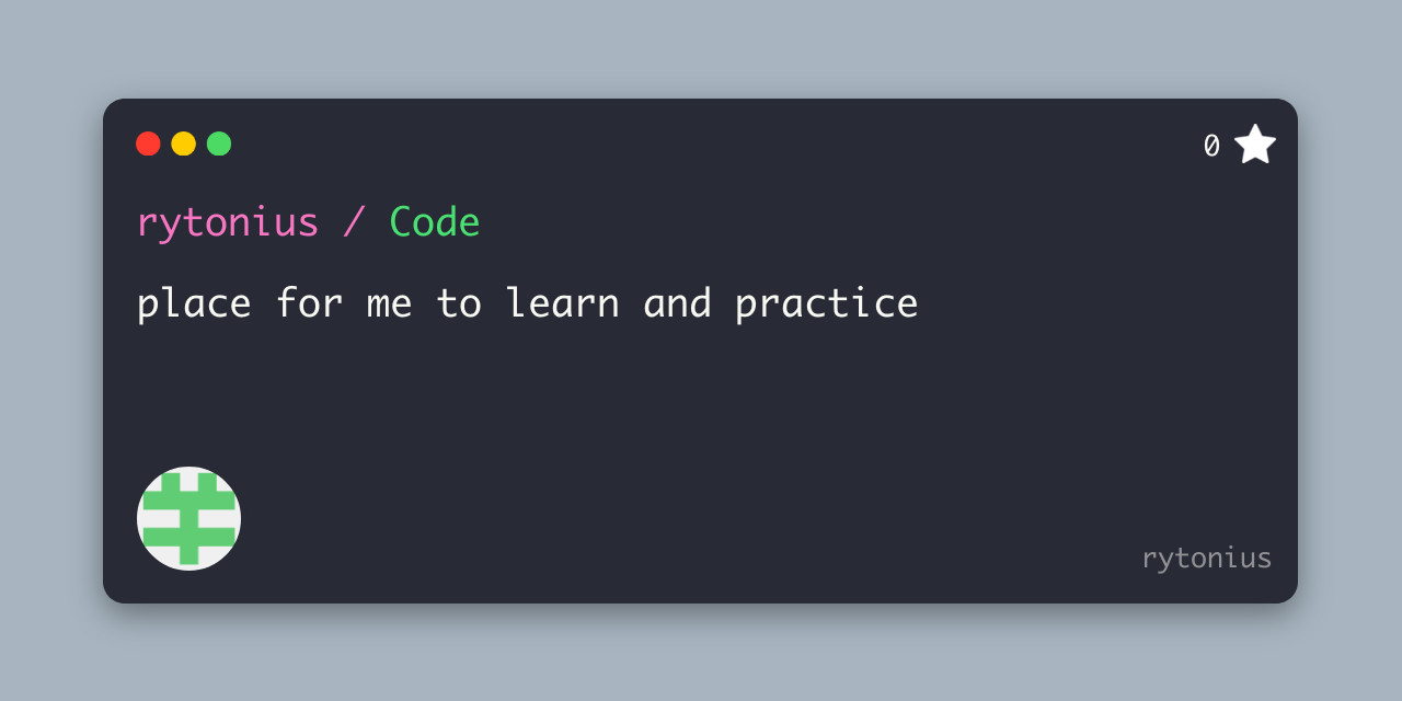 GitHub - rytonius/Code: place for me to learn and practice