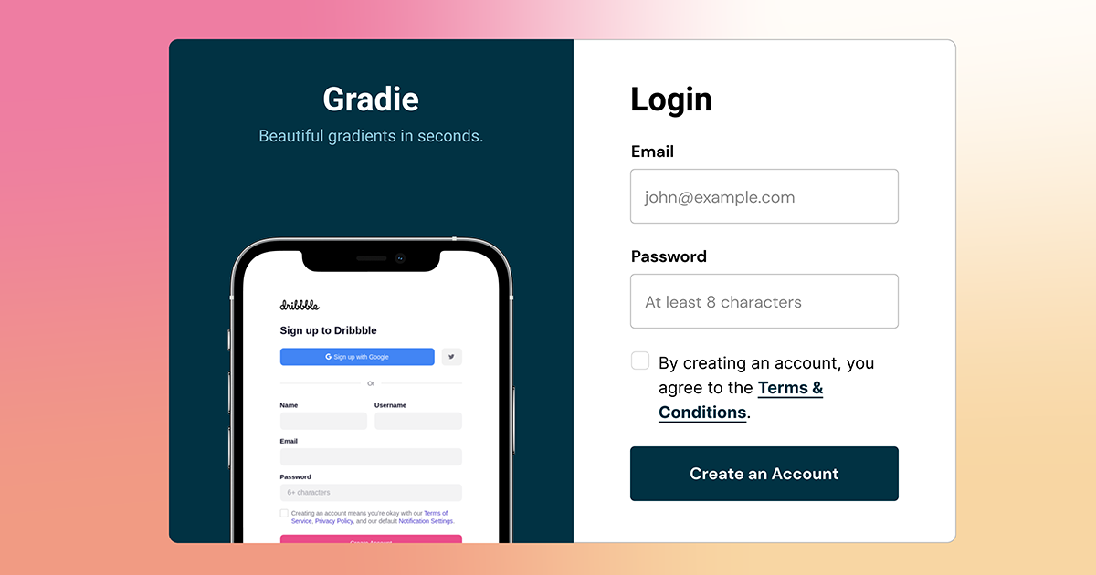 Github Helenaamartinscodewell Gradie Sign Up Starter Html And Css Exercise From Codewell