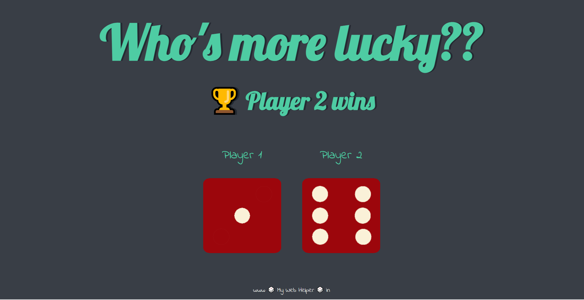 GitHub - tech-tej/dice-luck-game: That's a little JavaScript based dice ...