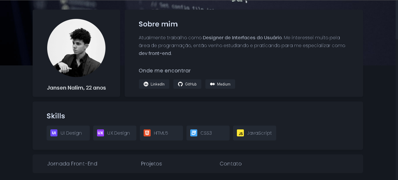 GitHub - jansen-nalim/dev-profile-jansen: Perfil de desenvolvedor