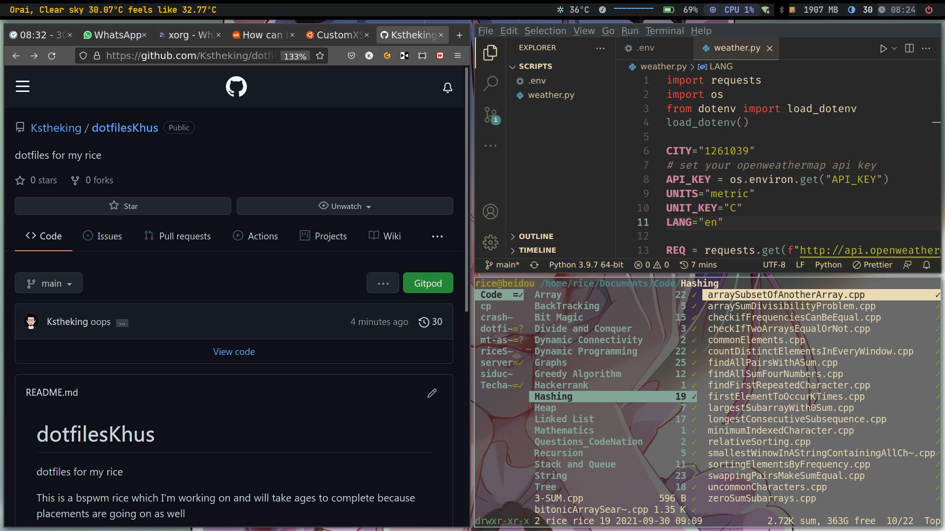 GitHub - khushal-sahni/dotfilesKhus: dotfiles for my bspwm rice