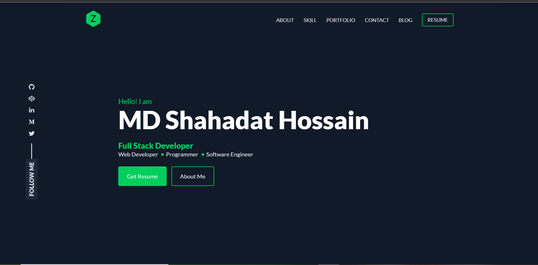 GitHub - shahadat-me/My-Portfolio: This is a simple web Developer portfolio using HTML, CSS ...