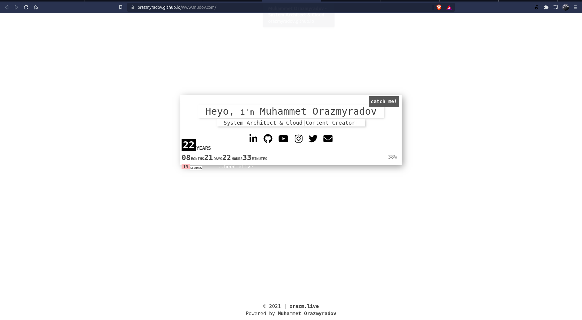 Github Orazmyradov Mudov My First Site S Landing Page