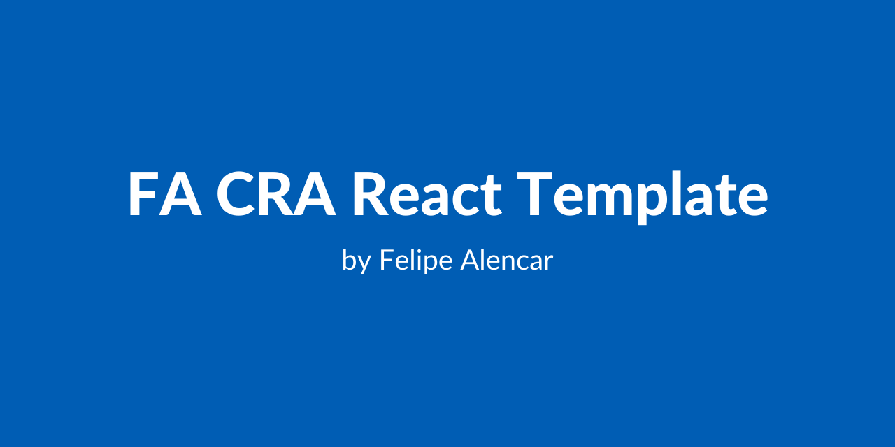 Github Alencarftcfa Cra React Template My Personal Cra React Template
