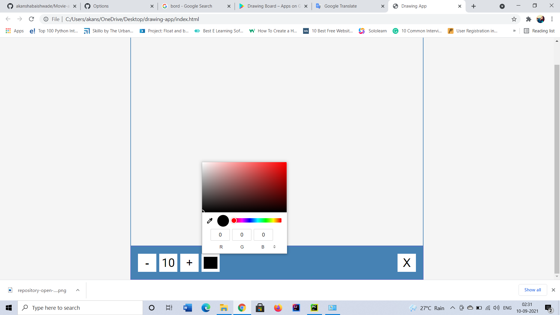 GitHub - akanshabaishwade/Mini_Drawing_board: It's this cool new ...