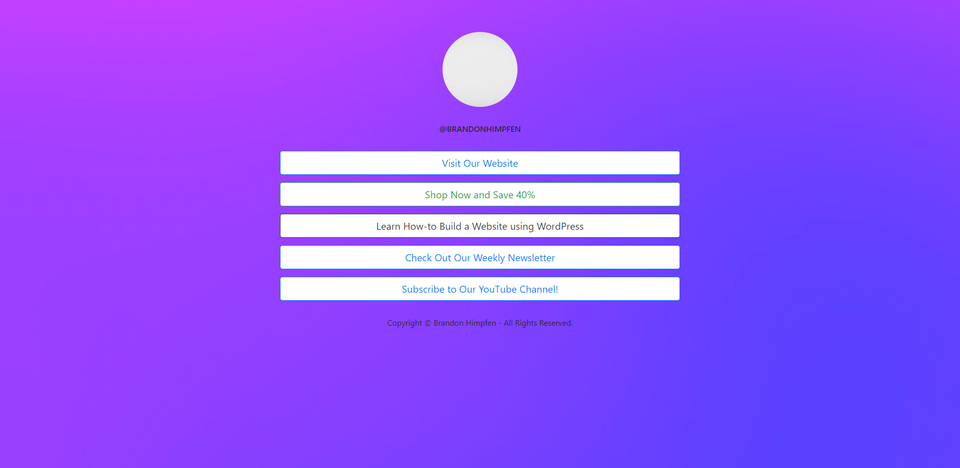 GitHub - brandonthemes/linktree-bootstrap
