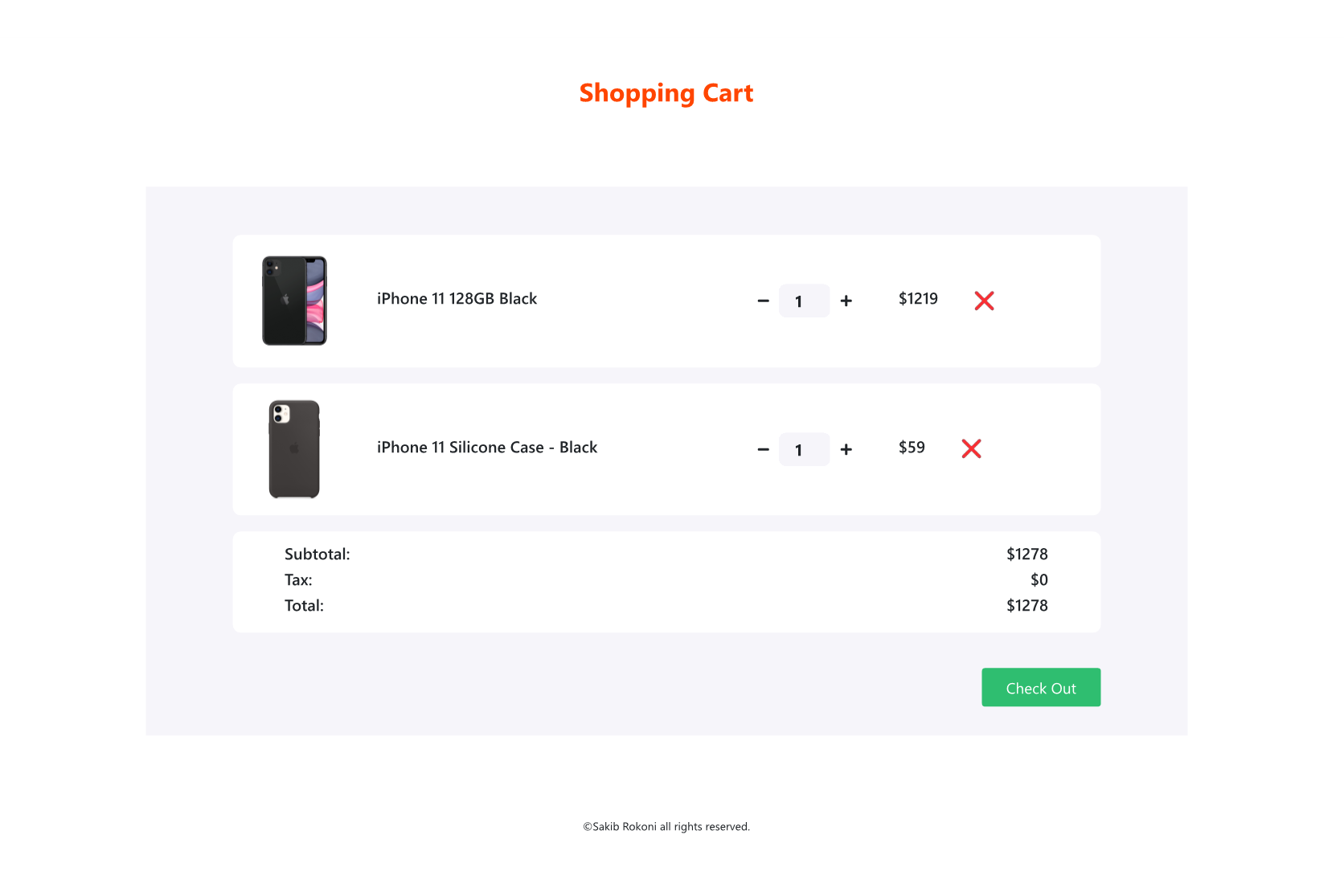 Github Sakibrokoni Shopping Cart