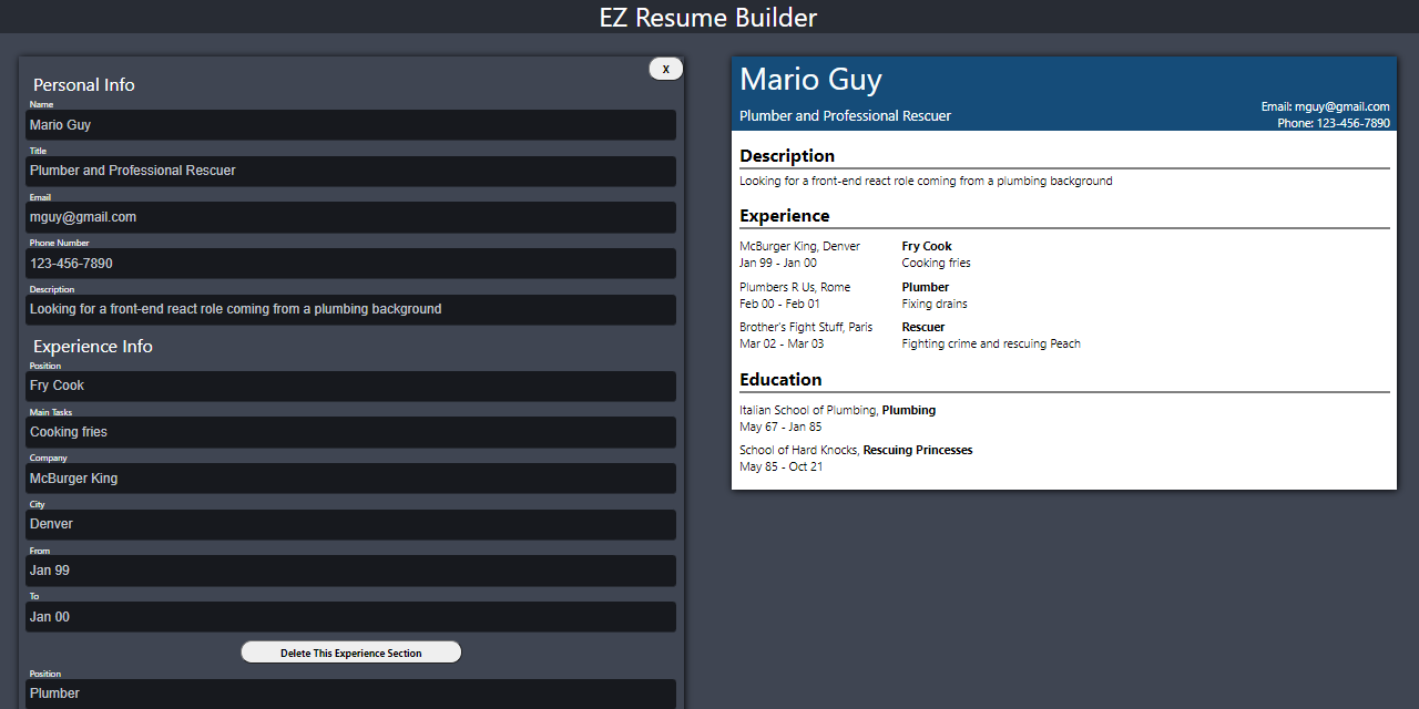 GitHub - mbeckdev/cv-project