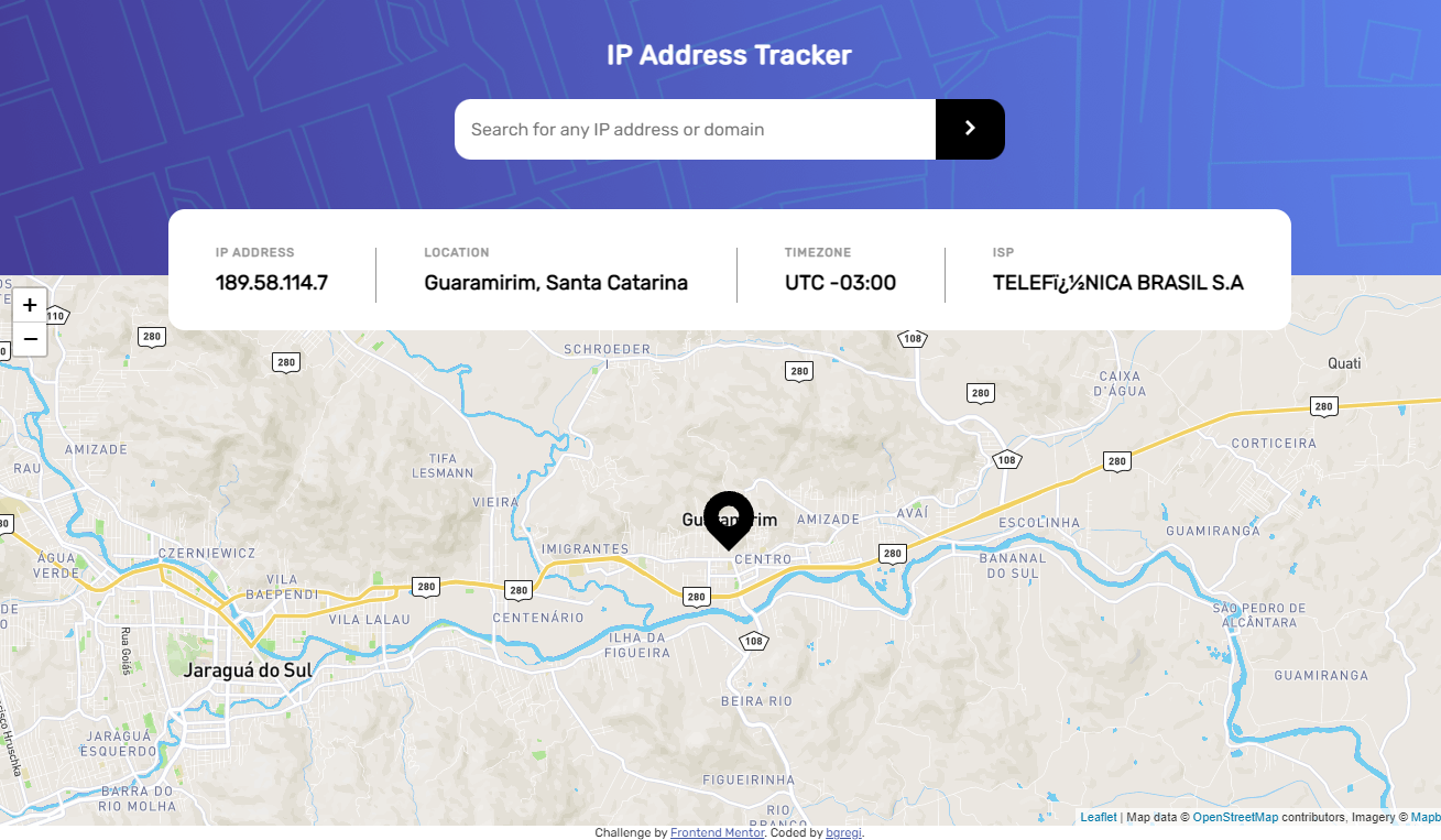 GitHub - bgregi/fm-ip-address-tracker: IP Address Tracker