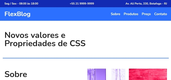 GitHub - nanepifanio/Flexblog: Projeto de um site de uma página só que ...