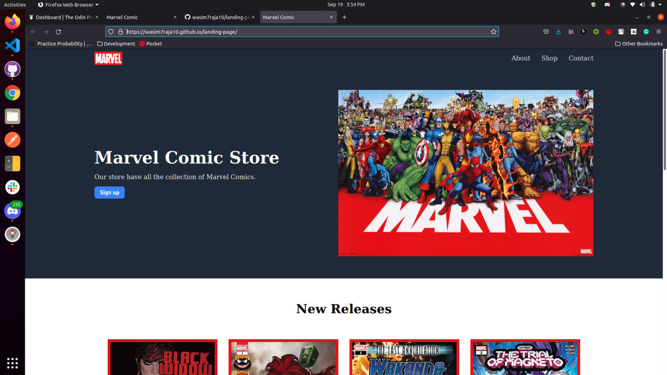 GitHub - coderaja8/landing-page: A dummy landing page of comic store ...