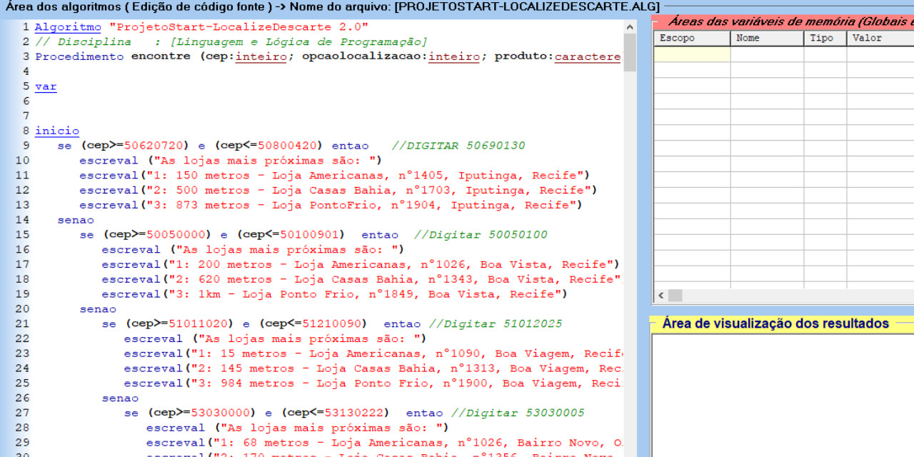 GitHub - localiza-descarte/pseudo-codigo: Algoritmo desenvolvido para ... GitHub - localiza-descarte/pseudo-codigo: Algoritmo desenvolvido para ...